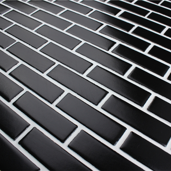 Wholesale 1"x3" Glossy Strip Herringbone Porcelain Mosaic Tiles