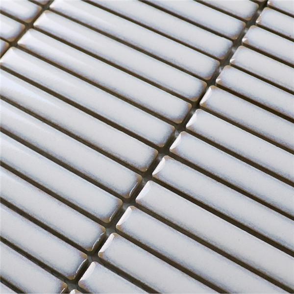 Premium Glazed Stackbond Ceramic White Mosaic Design Patterns