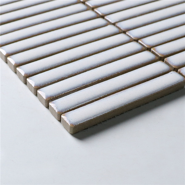 Premium Glazed Stackbond Ceramic White Mosaic Design Patterns