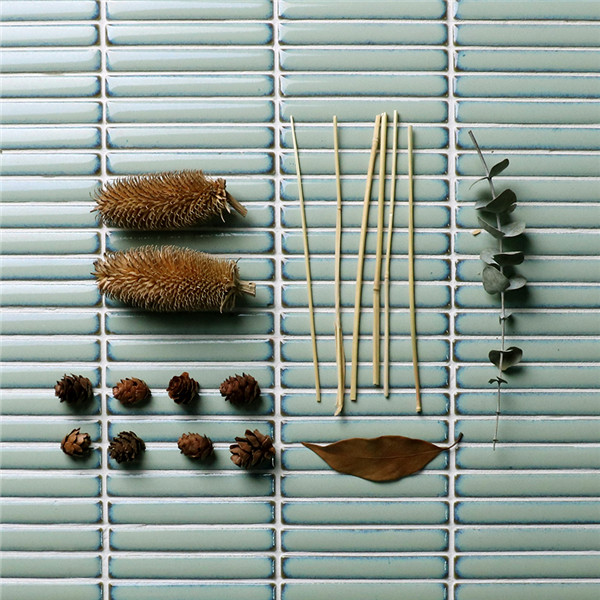 Premium Glazed Stackbond Ceramic Green Mosaic Tiles Wholesale