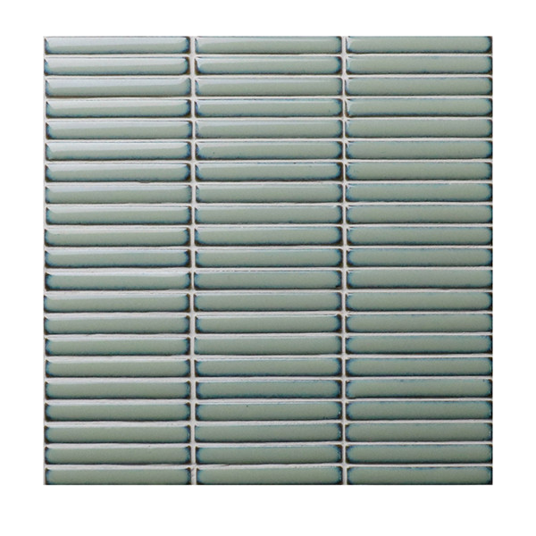 Premium Glazed Stackbond Ceramic Green Mosaic Tiles Wholesale Premium Glazed Stackbond Ceramic Green Mosaic Tiles Wholesale