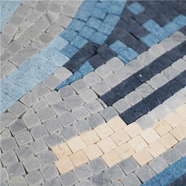 Sea Tears Mosaic Wall Mural Tiles Hand Cut Stone Picture for Wall