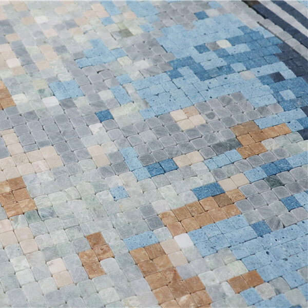 Sea Tears Mosaic Wall Mural Tiles Hand Cut Stone Picture for Wall