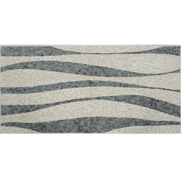 Zebra Strip Stone Handmade Mosaic Picture Tiles for Wall Decoration