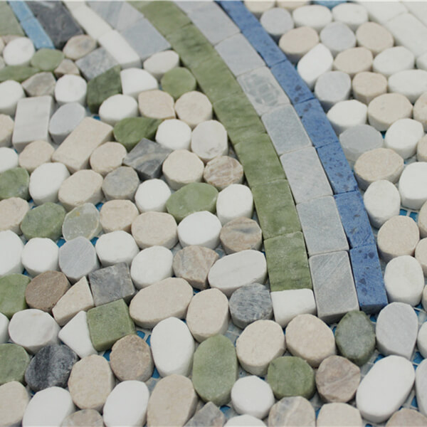 Ocean Wave Handmade Stone Mosaic Art Picture Patterns for Wall Design