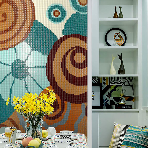 Lotus in Summer Mosaic Mural Art Glass Design for Stylish Home