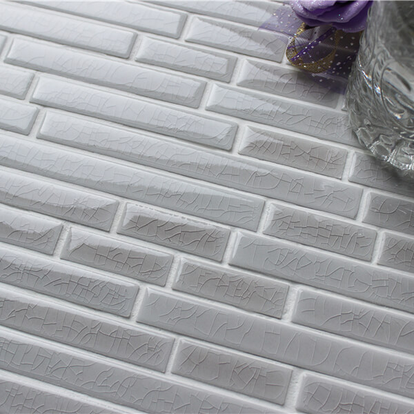 Irregular Shaped Crackle Ceramic Mosaic Tile Strip Wholesale China