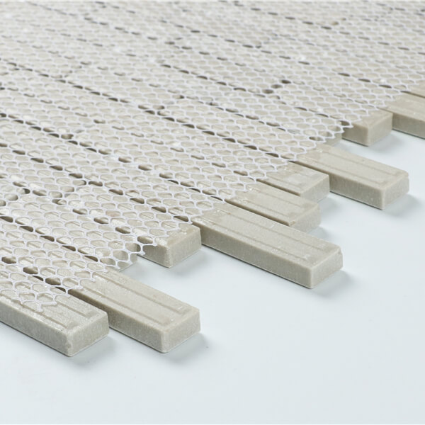 Irregular Shaped Crackle Ceramic Mosaic Tile Strip Wholesale China