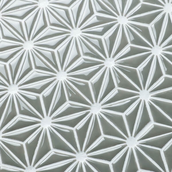 Triangle Flower Pattern Ceramic Wall Mosaics Designs Wholesale