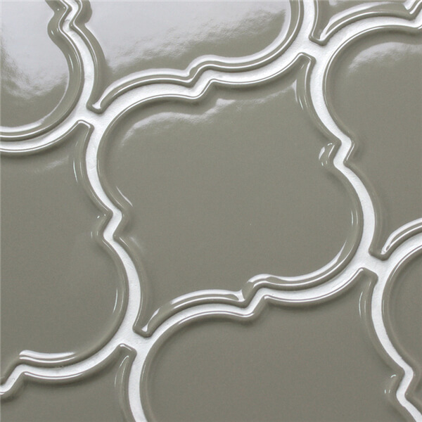 Premium Grey Lantern Ceramic Tile Arabesque Tile for Kitchen Backsplash
