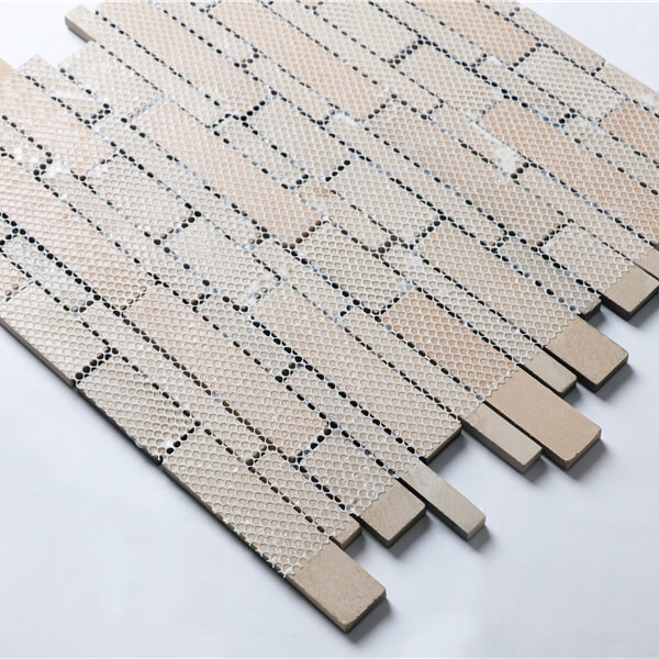 Black Gray Matte Ceramic Random Strip Mosaic Tiles Supplier