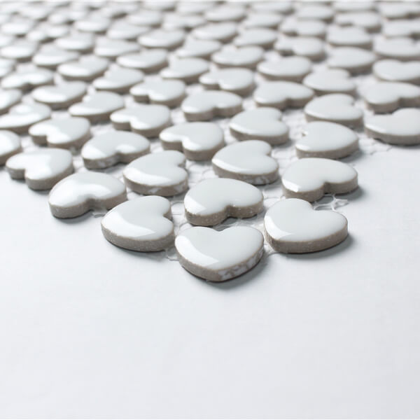 Decorative Porcelain Heart Shape Mosaic Tiles Wholesale
