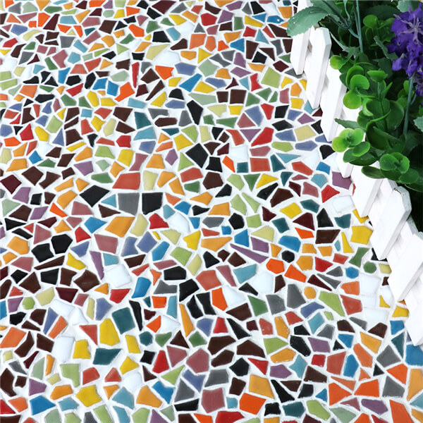 New Collection Broken Shape Irregular Color Porcelain Rainbow Mosaic ...
