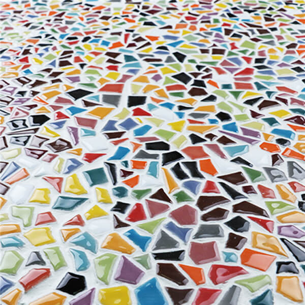 New Collection Broken Shape Irregular Color Porcelain Rainbow Mosaic ...