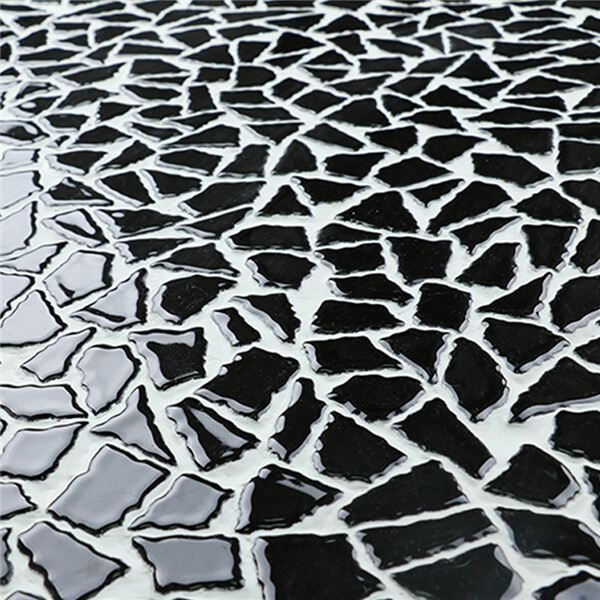 Free Style Quality Black Broken Irregular Shaped Mosaic Tiles for ...