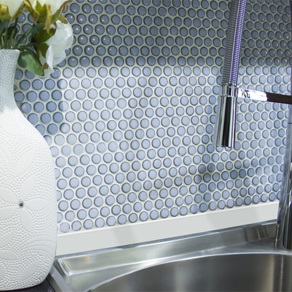 Buy Premium Glazed Ceramic Penny Round Mosaic Pattern for Home Design