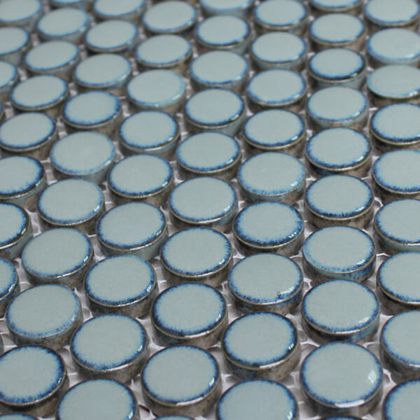 Buy Premium Glazed Ceramic Penny Round Mosaic Pattern for Home Design
