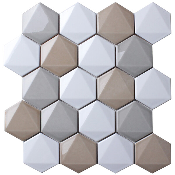Wholesale Ceramic Mosaic 3D Bathroom Tiles Design Hexagon Tile Cheap ...