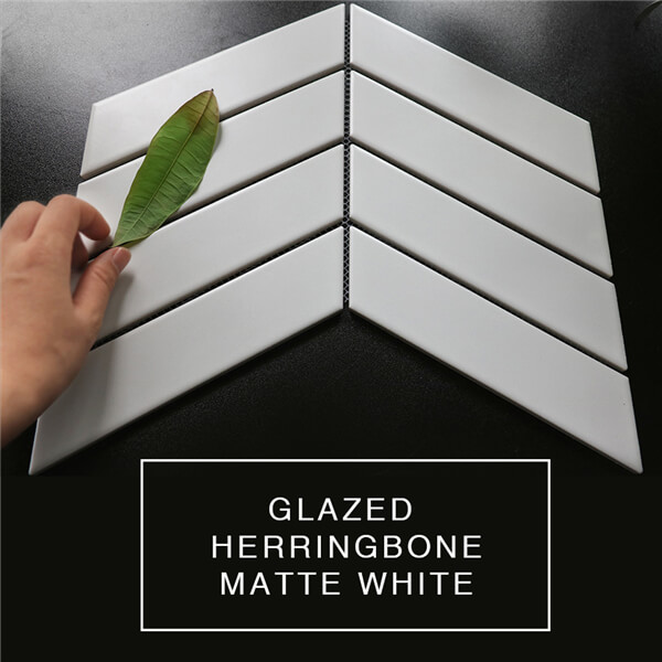 Pure White Herringbone Mosaic Tile Fish Bone Wall Tile Wholesale