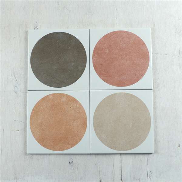 Dot Pattern Candy Color 6"x6" Ceramic Wall Floor Tile for Kitchen