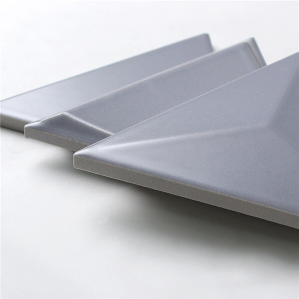 Wholesale Gray Concave Convex 3d Triangle Ceramic Tiles Wall Decor