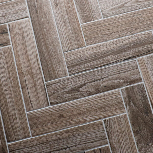 Oak Mink Meshed Back Porcelain Wood Tile Herringbone, Tiles Look Like Wood