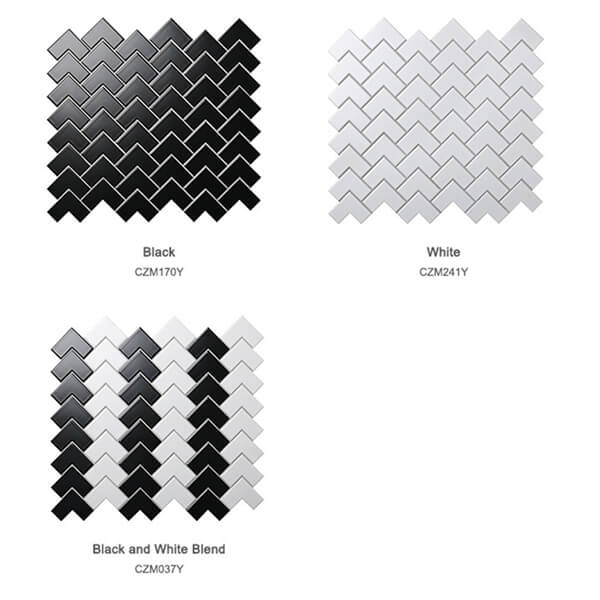 2019 new trend L shape matt glazed porcelain black mosaico kitchen ...