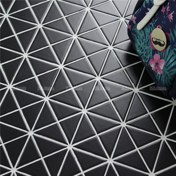 2" New Trendy Porcelain Triangle Shaped Mosaic Tiles for Interior Design