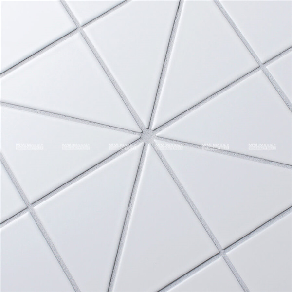 4" Glazed Porcealin Large Triangle Tile Design For Minimalist Interiors