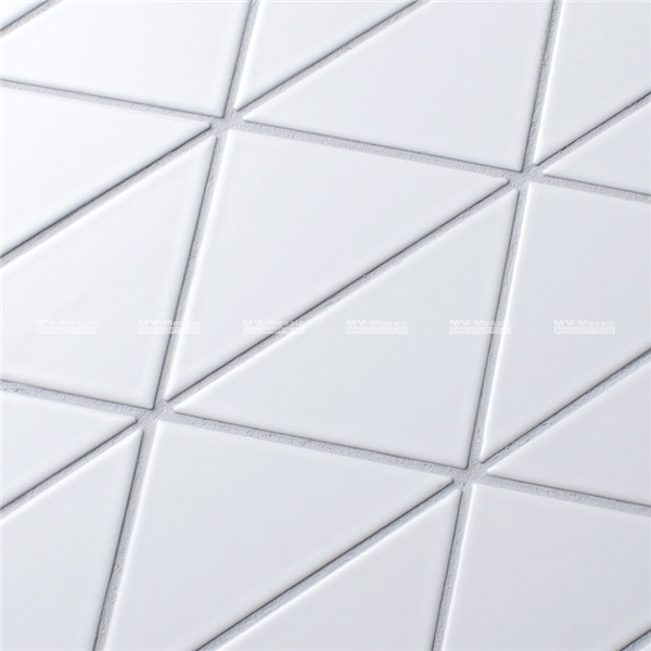 4" Glazed Porcealin Large Triangle Tile Design For Minimalist Interiors