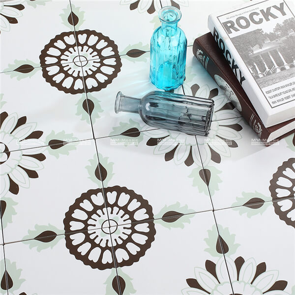 8"x8" Spring Pattern Porcelain Moroccan tiles For Floor Wall Decor