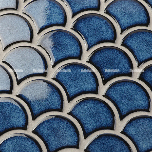 High-Quality Crystal Glazed Mini Fish-scale Porcelain Mosaic