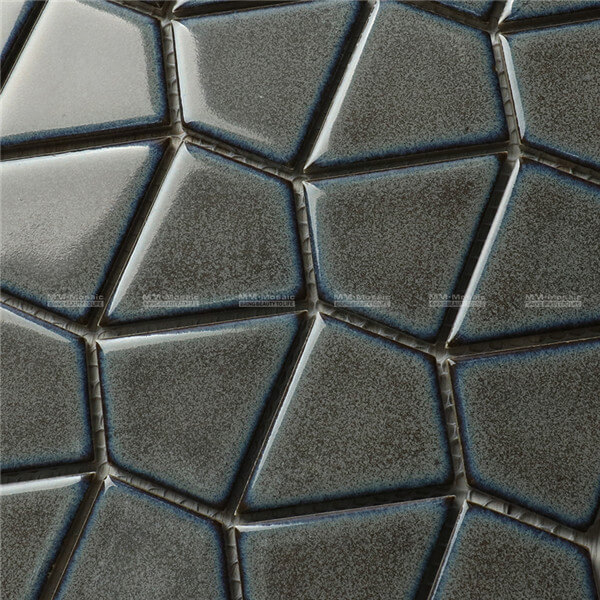 Stock Price Glazed Finished Diamond Shape Mosaic Tile For Bathroom Decor