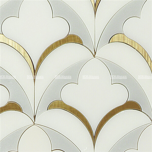 Artistic Water Jet Cut Mosaic Tiles For Luxury Decor | MM-Mosaic