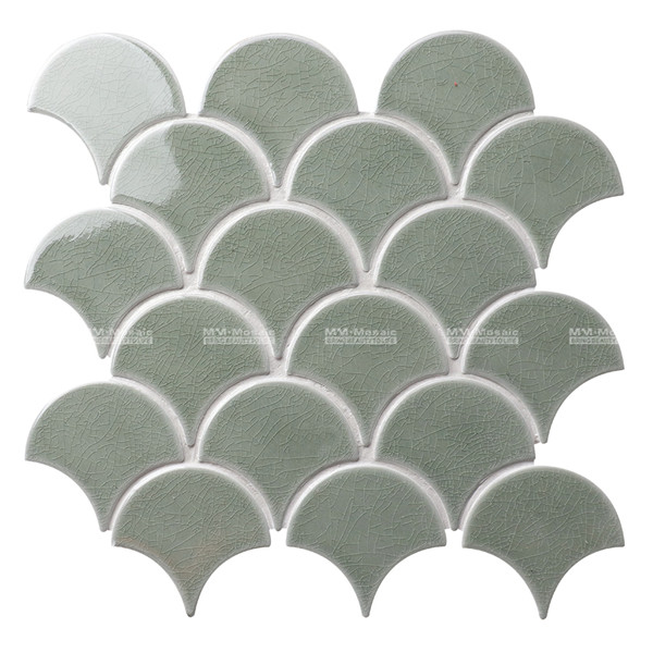 Buy Crackle Fish Scale Tiles for Restaurant Shower Project | MM-Mosaic