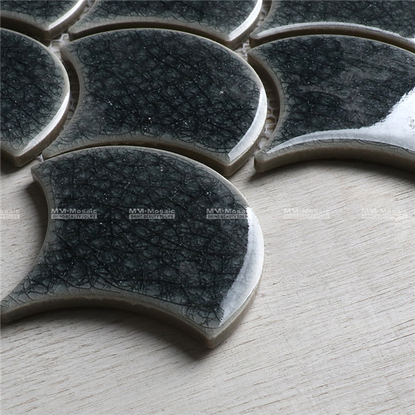 Gray Fish Scale Mosaic Tiles for Bathroom Backsplash Remodel Project ...
