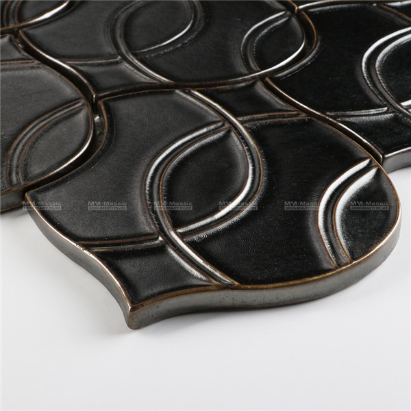 Black Glazed Handmade Tiles for Backsplash Kitchen Hotel Projects | MM ...