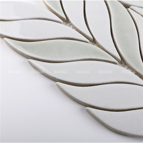 Leaf Shape Handmade Tiles for Bathroom Kitchen Backsplash Project | MM ...