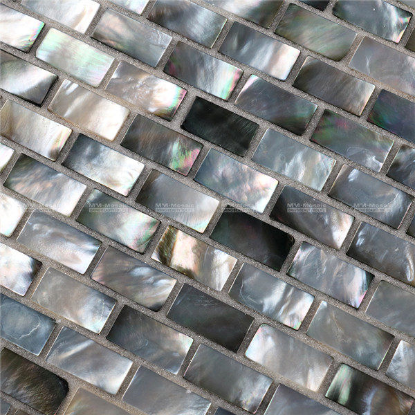 10x20mm Black Lip Shell Mother of Pearl Tile for Bathroom Splashback Wall Project | MM-Mosaic