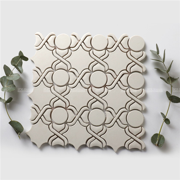 Lattice Pattern Flower Ceramic Mosaic Tiles For Wall Floor Backsplash ...
