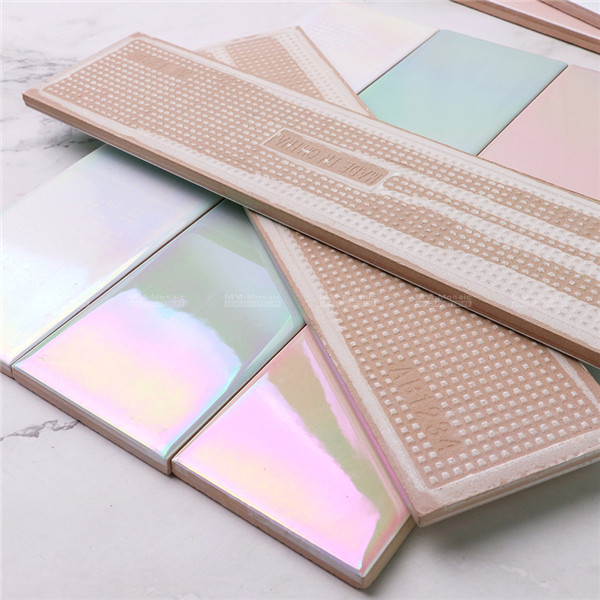 65x265mm Pink Iridescent Subway Wall Tiles for Shower Bathroom Project ...