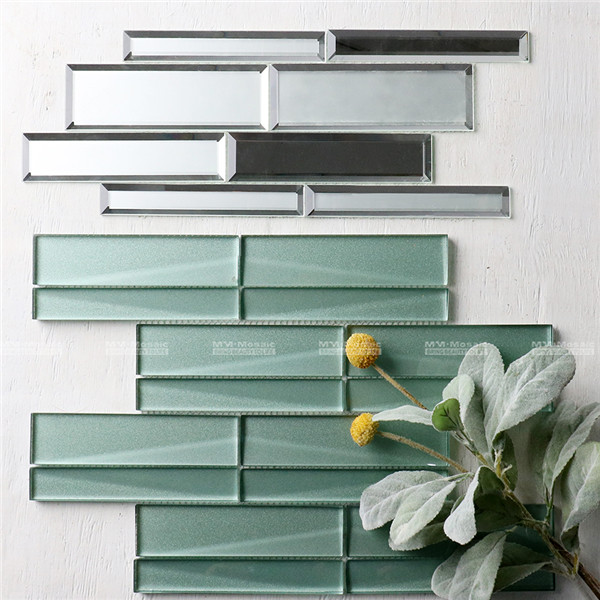 Wholesale 3D Green Glass Mosaic Tiles for Modern Commercial Projects ...