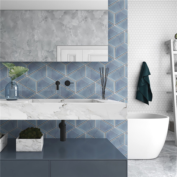 Uneven Surface Porcelain Larger Trapezoid Mosaic Tiles For Backsplash ...