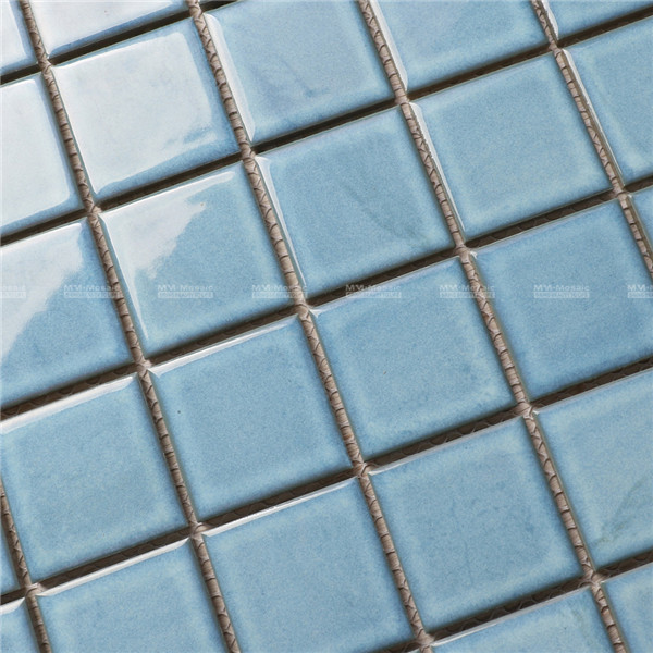 2" Ink-jet Pool Ceramic Mosaic Tiles Blue for Hotel Pool Bathroom ...