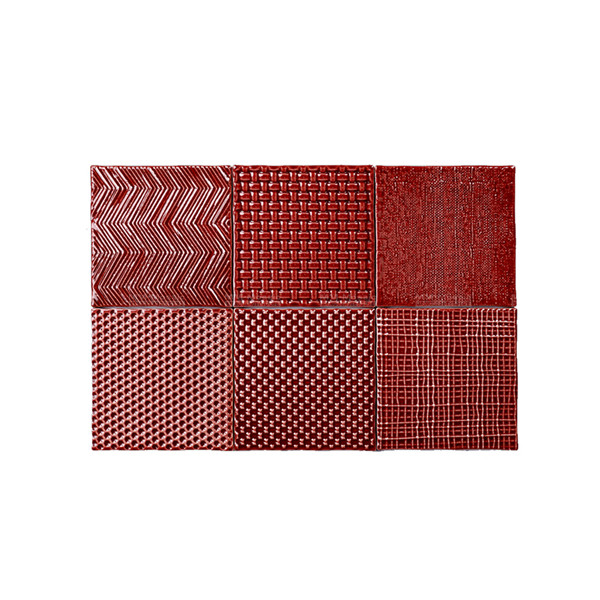 Wholesale 140x140mm Square Glazed Wall Red Tiles for Kitchen Backsplash ...