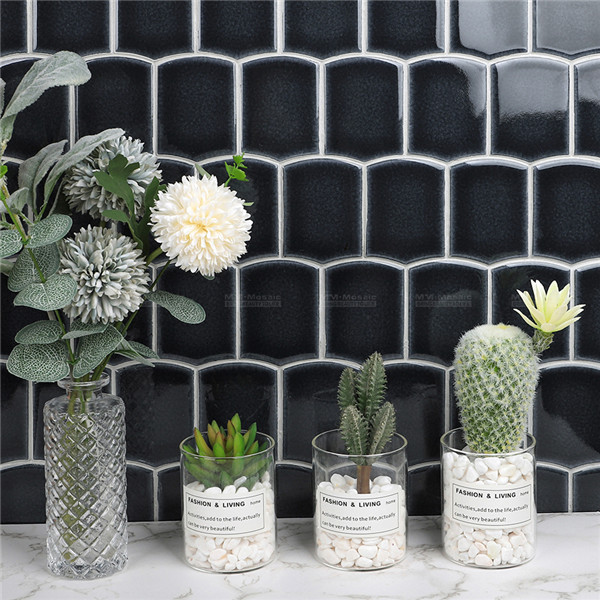 Wholesale Irregular Tunnel Glazed Porcelain Mosaic Tiles for Backsplash ...