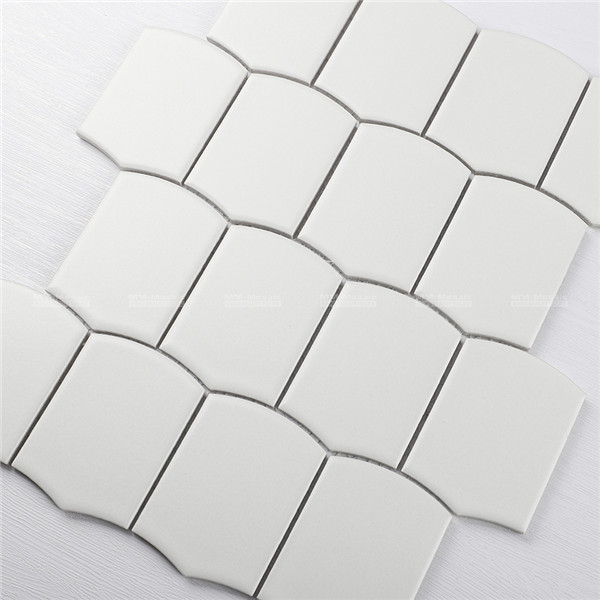 Wholesale Irregular White Porcelain Mosaic Tiles for Backsplash ...
