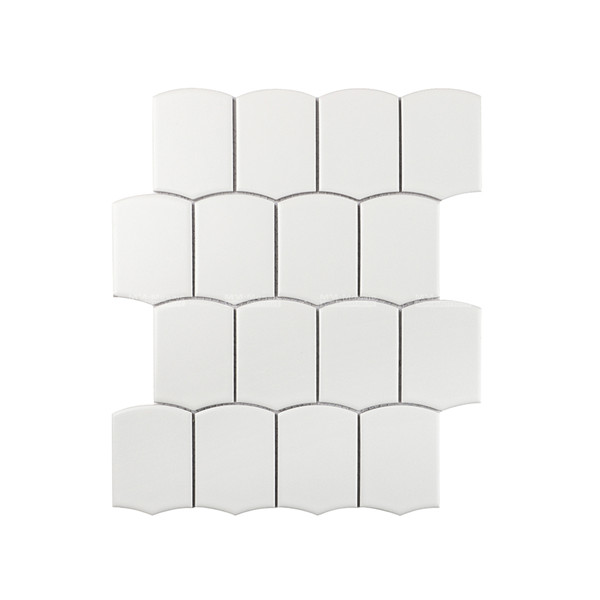 Wholesale Irregular White Porcelain Mosaic Tiles for Backsplash ...