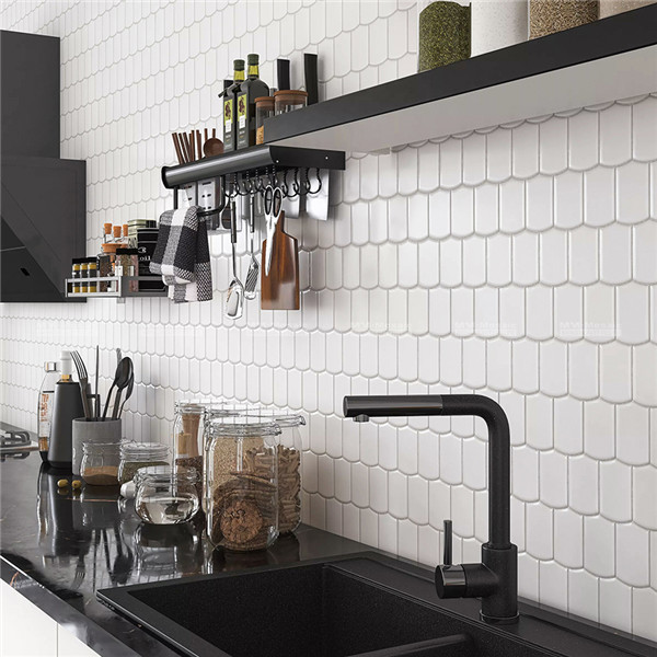 Wholesale Irregular White Porcelain Mosaic Tiles for Backsplash ...