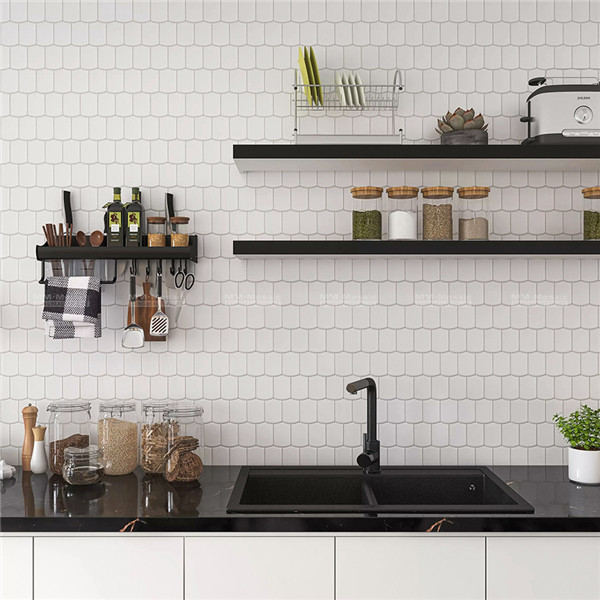 Wholesale Irregular White Porcelain Mosaic Tiles for Backsplash ...